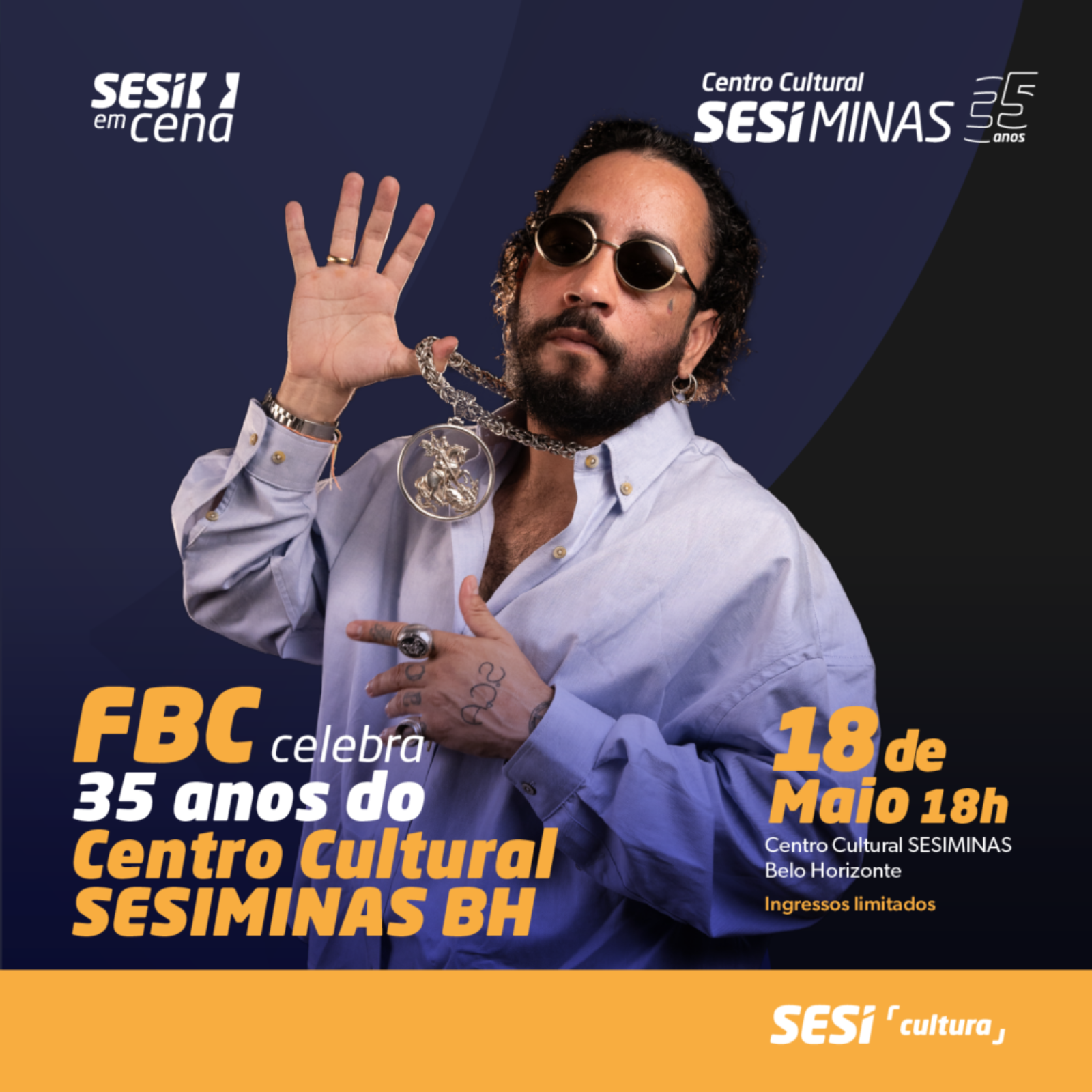 Centro Cultural SESIMINAS BH celebra 35 anos com show de FBC - SESI